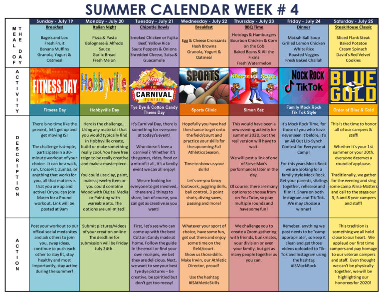 2020 Calendar of Events | Iroquois Springs